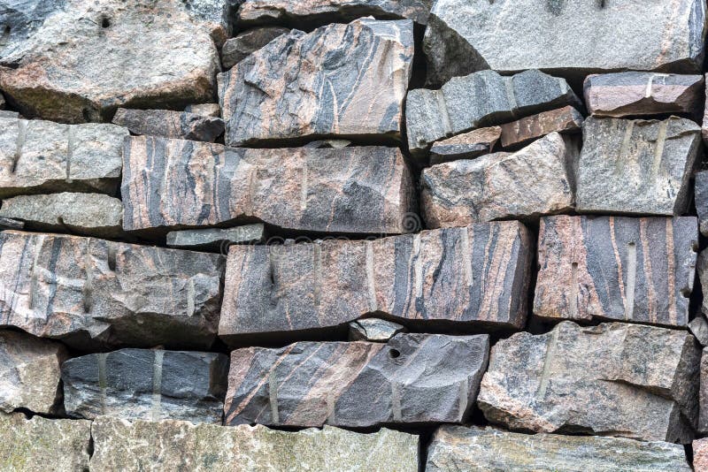 Granite Rocks of Old Stones Red and Gray Shades, Nature Wall Stock ...