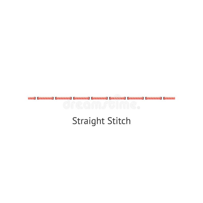 Sewing Stitch Line Set - Colorful Embroidery Needlework Types with ...