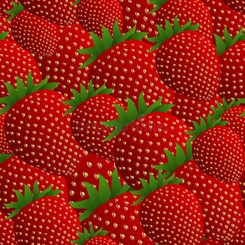 Seamless Strawberry Pattern Stock Vector - Illustration of catering ...