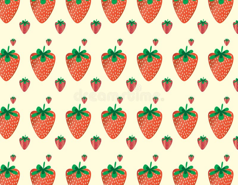 Seamless Strawberry Pattern Background Vector Stock Vector ...