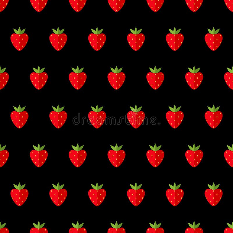 Seamless Strawberry Pattern. Vector Illustration Stock Vector ...