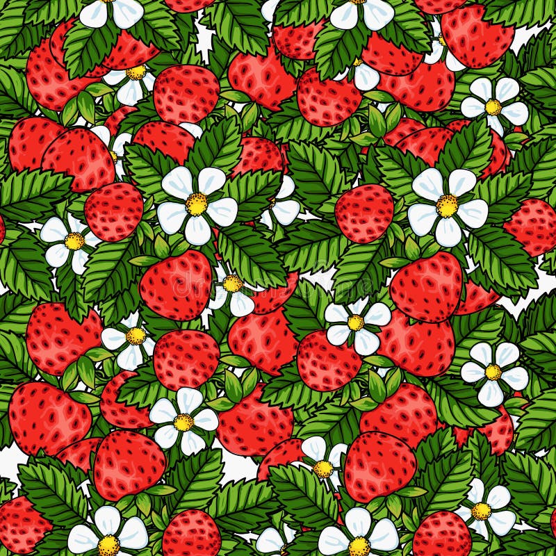 Seamless Background Strawberry Stock Illustrations – 31,822 Seamless ...