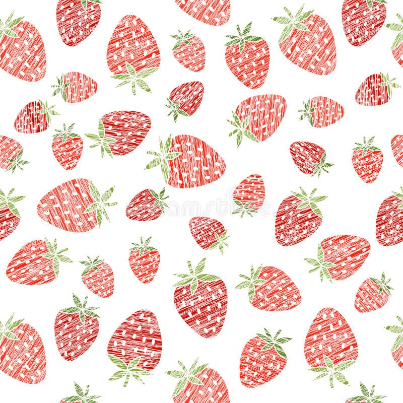 Seamless Strawberry Texture, Endless Berry Background. Abstract Stock ...