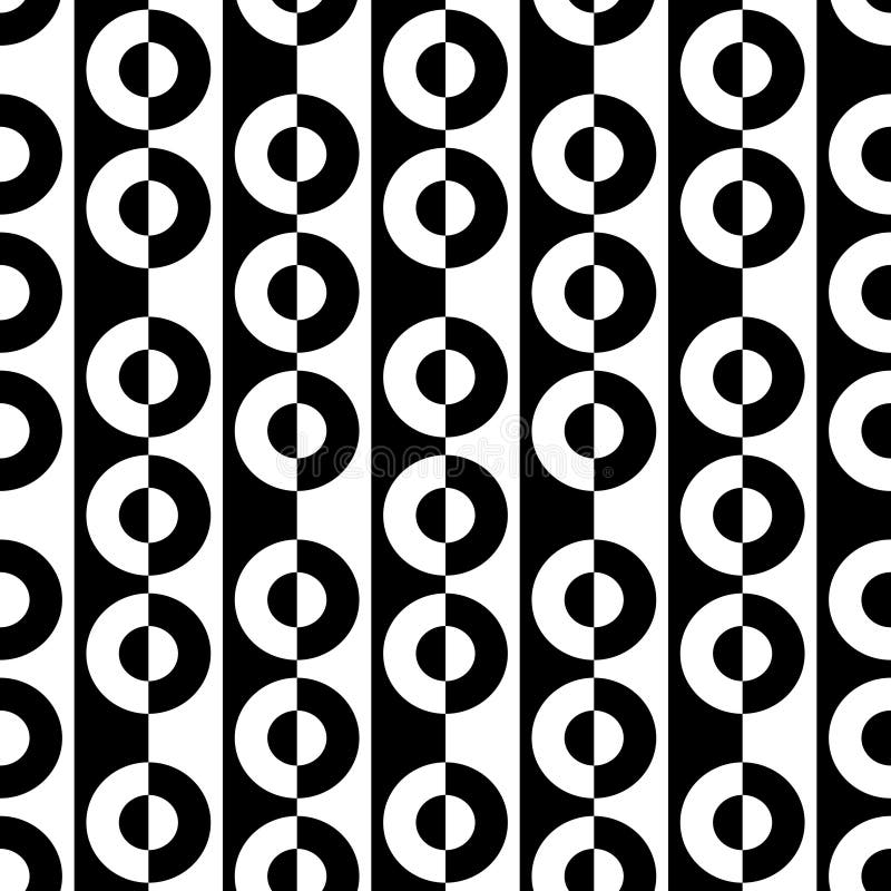 Seamless Stripe and Circle Pattern Stock Vector - Illustration of ...