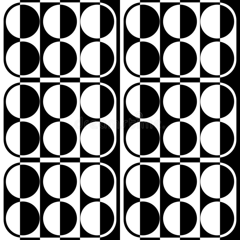 Seamless Stripe and Circle Pattern Stock Vector - Illustration of ...