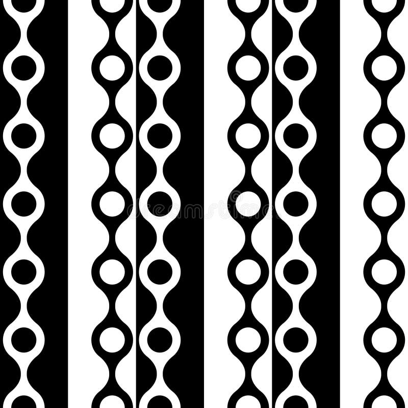 Seamless Stripe and Circle Pattern Stock Vector - Illustration of ...