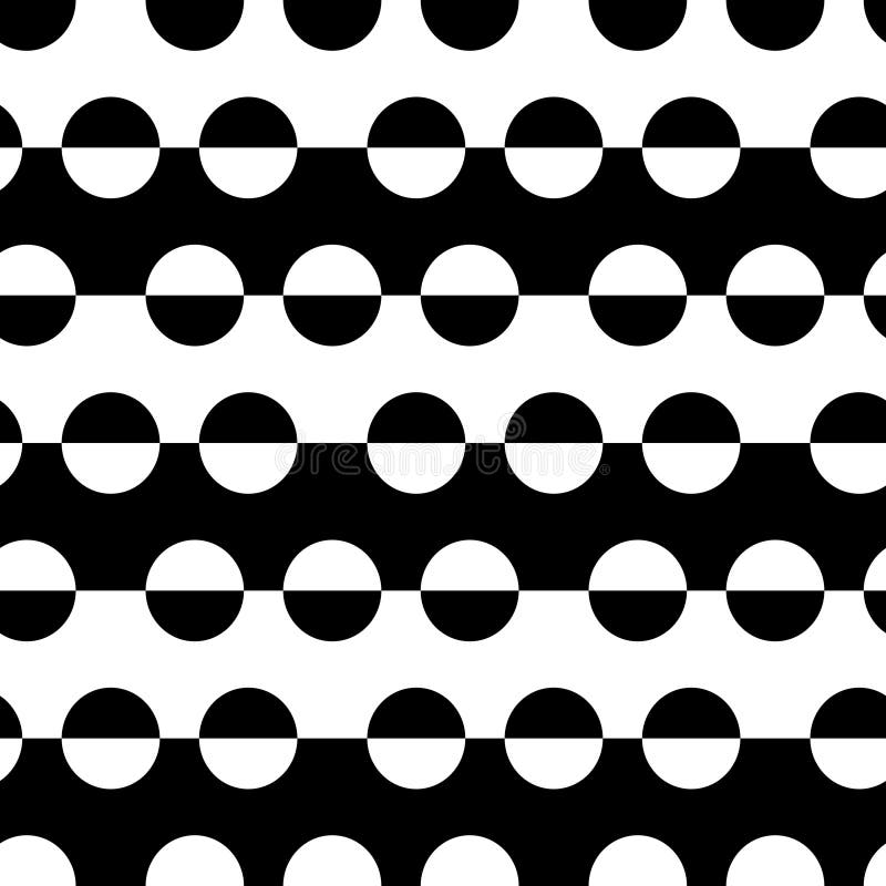 Seamless Stripe and Circle Pattern Stock Vector - Illustration of ...