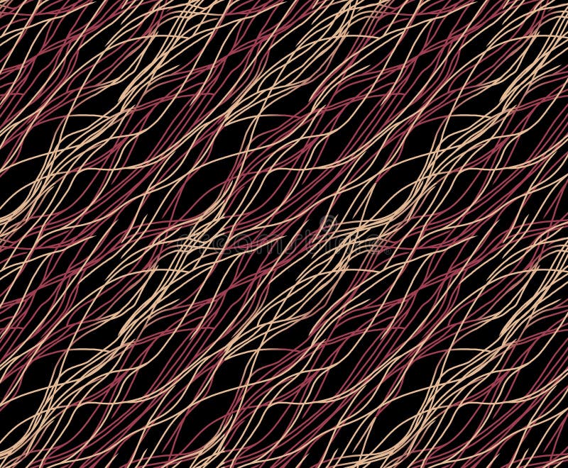 Seamless Striped Abstract Blue and Beige Pattern. Vector Illustration ...