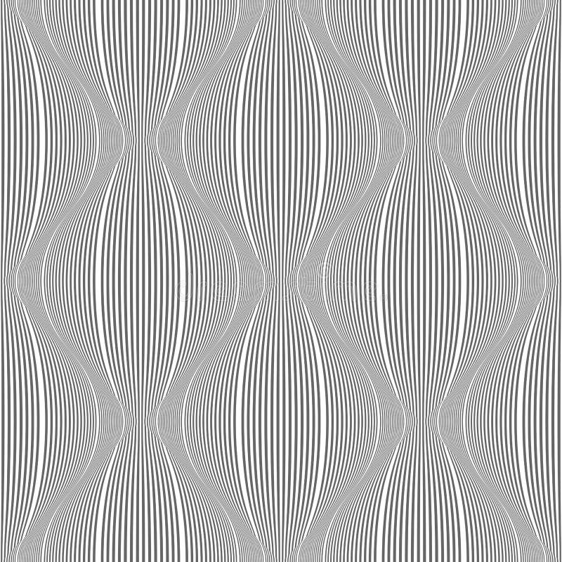 Seamless Striped 3D Pattern. Geometric Convex Lines Texture Stock ...