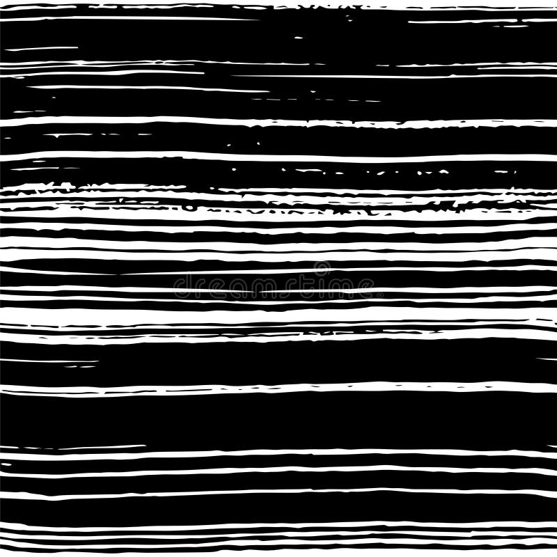 Seamless Striped Pattern with Black Horizontal Lines Isolated on White ...