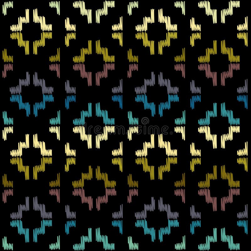 Seamless Striped Pattern. Imitation of a Woven Rug. Vector Illustration ...