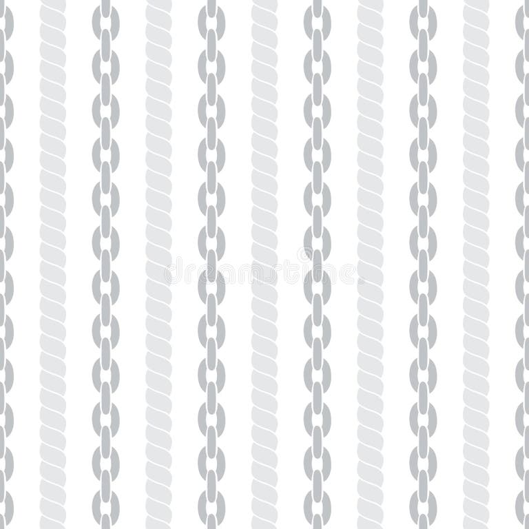 Seamless Striped Pattern with Ropes and Chains. Stock Vector ...