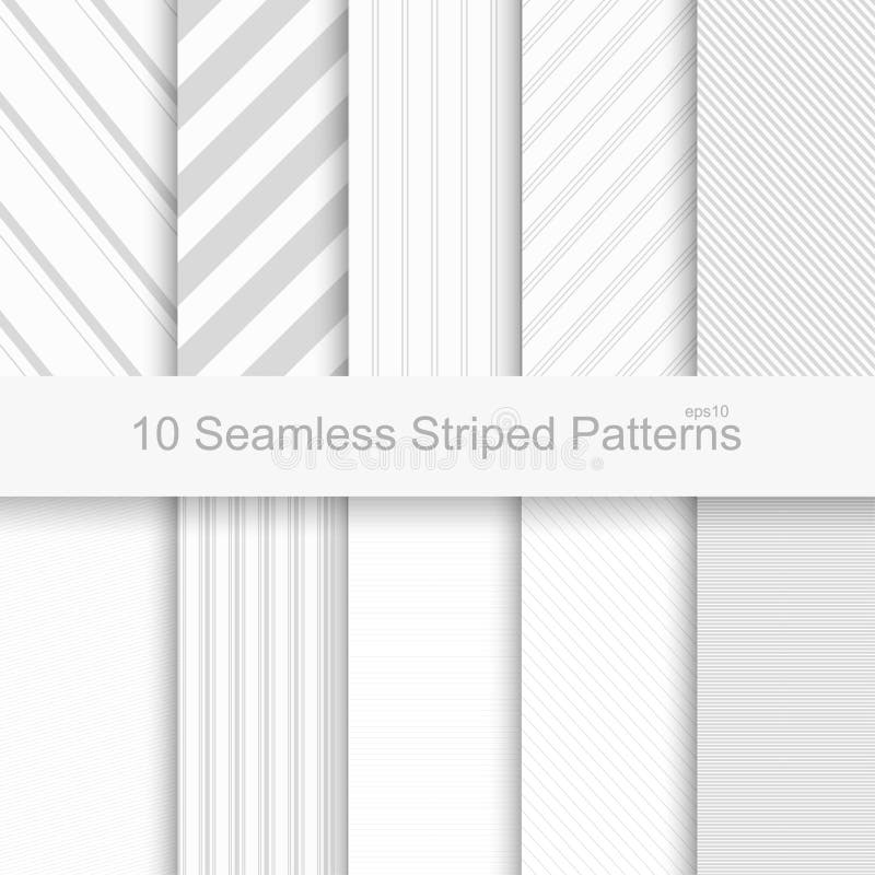 10 Seamless Striped Patterns Stock Vector - Illustration of graphic ...