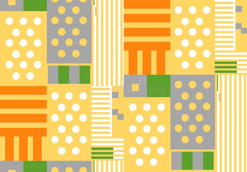 Seamless Stripes and Dots, Colored Mixed Pattern Ready for Textile ...