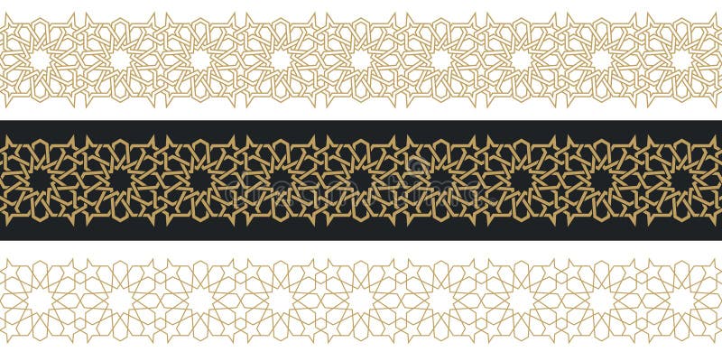 Seamless Strokes Pattern in Authentic Arabian Style. Stock Vector ...