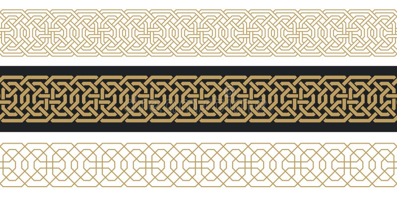 Seamless Strokes Pattern in Authentic Arabian Style. Stock Vector ...