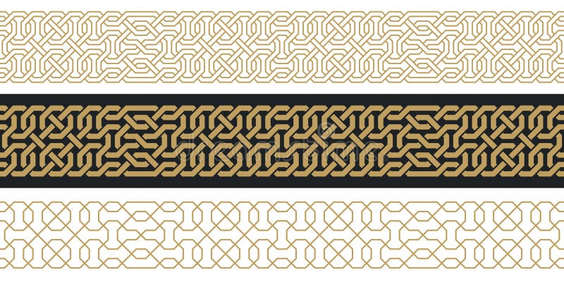 Seamless Strokes Pattern in Authentic Arabian Style. Stock Illustration ...