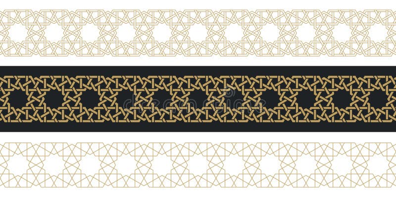 Seamless Strokes Pattern in Authentic Arabian Style. Stock Illustration ...