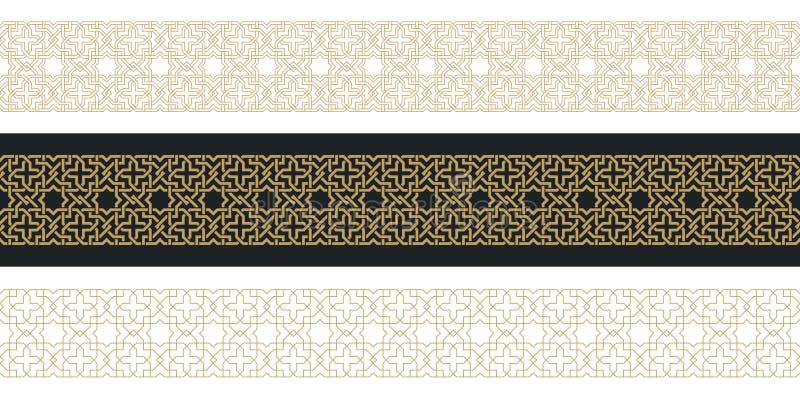 Seamless Strokes Pattern in Authentic Arabian Style. Stock Illustration ...