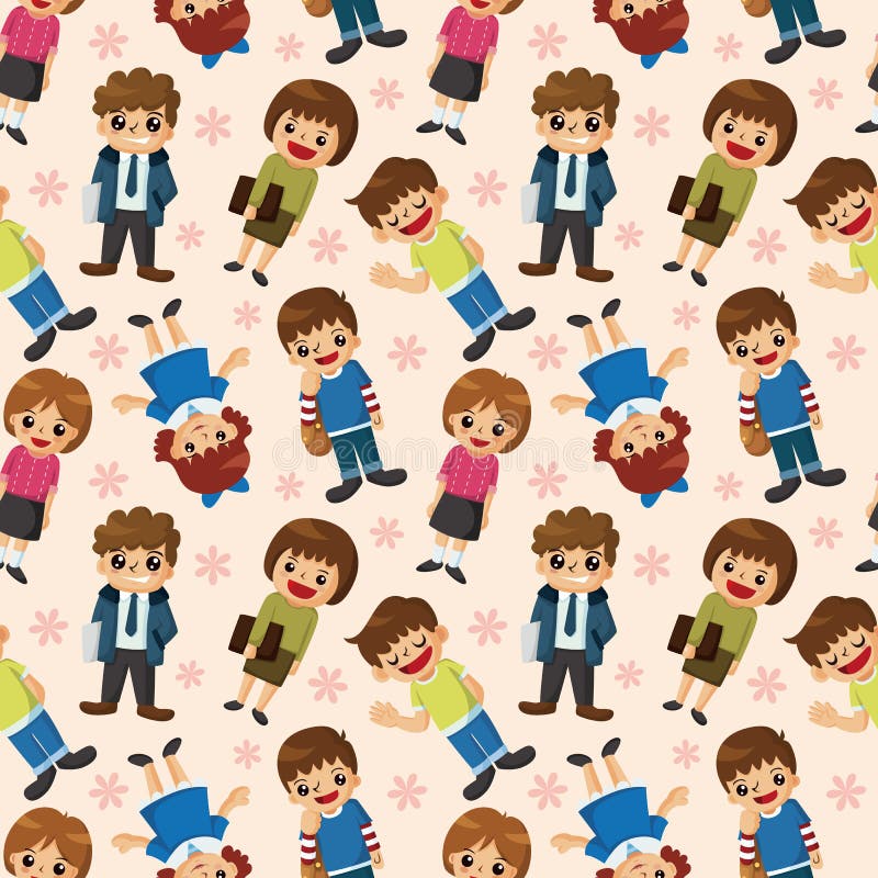 Seamless student pattern stock vector. Illustration of person - 21427636