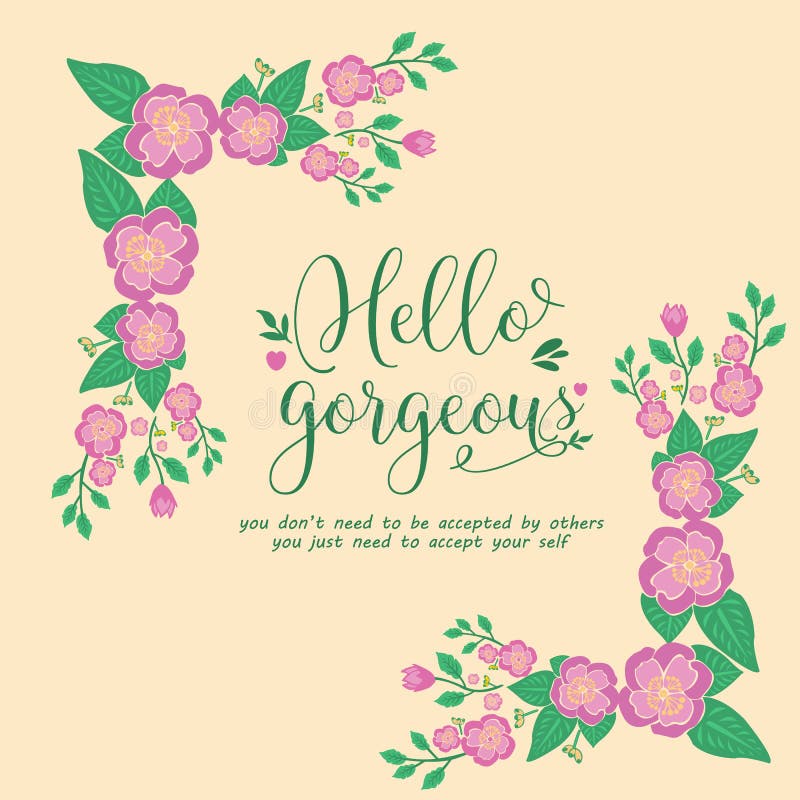 Seamless Style and Elegant Design of Hello Gorgeous Invitation Card ...