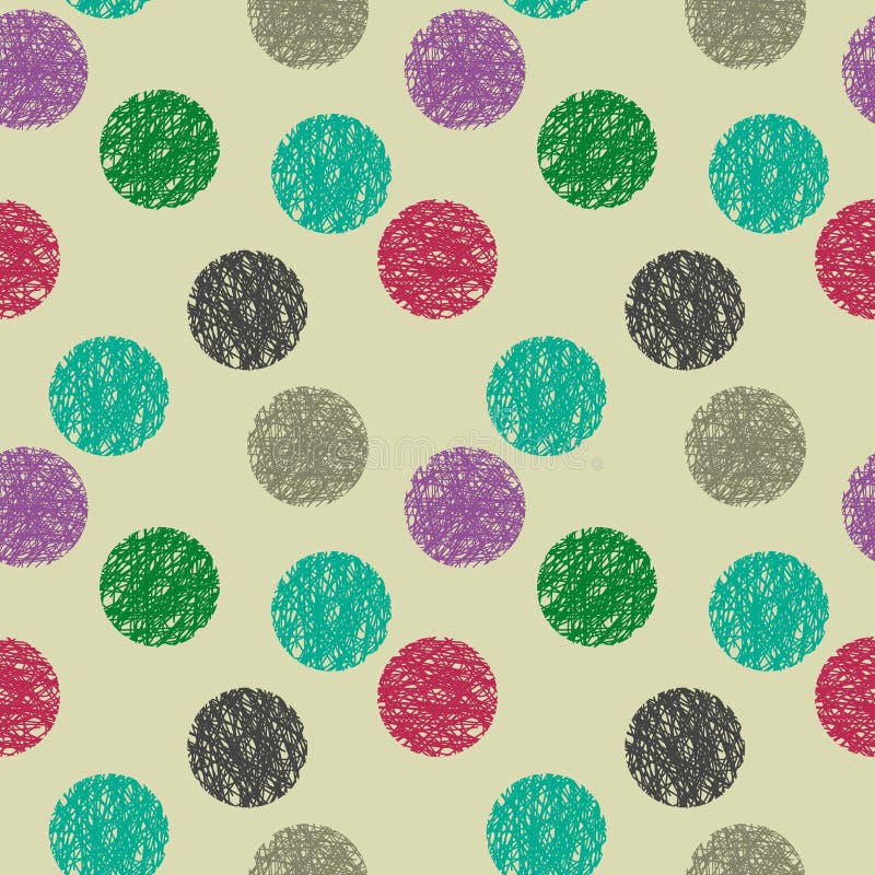 Seamless Stylish Hand Drawn Pattern. Vector Illustration Stock ...