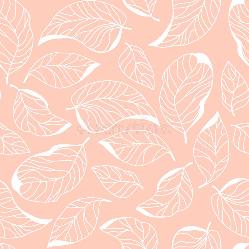 Seamless Stylish Leaves Pattern Stock Vector - Illustration of print ...