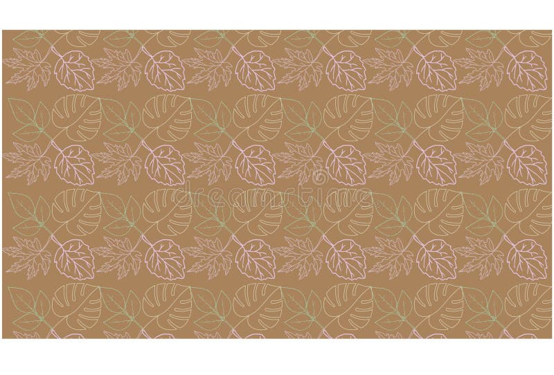 Seamless Stylish Leaves Pattern Vector Background Stock Vector ...