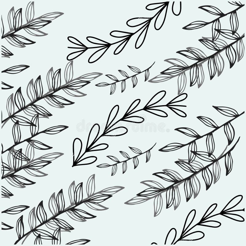 Seamless Stylish Leaves Pattern Vector Background Stock Vector ...