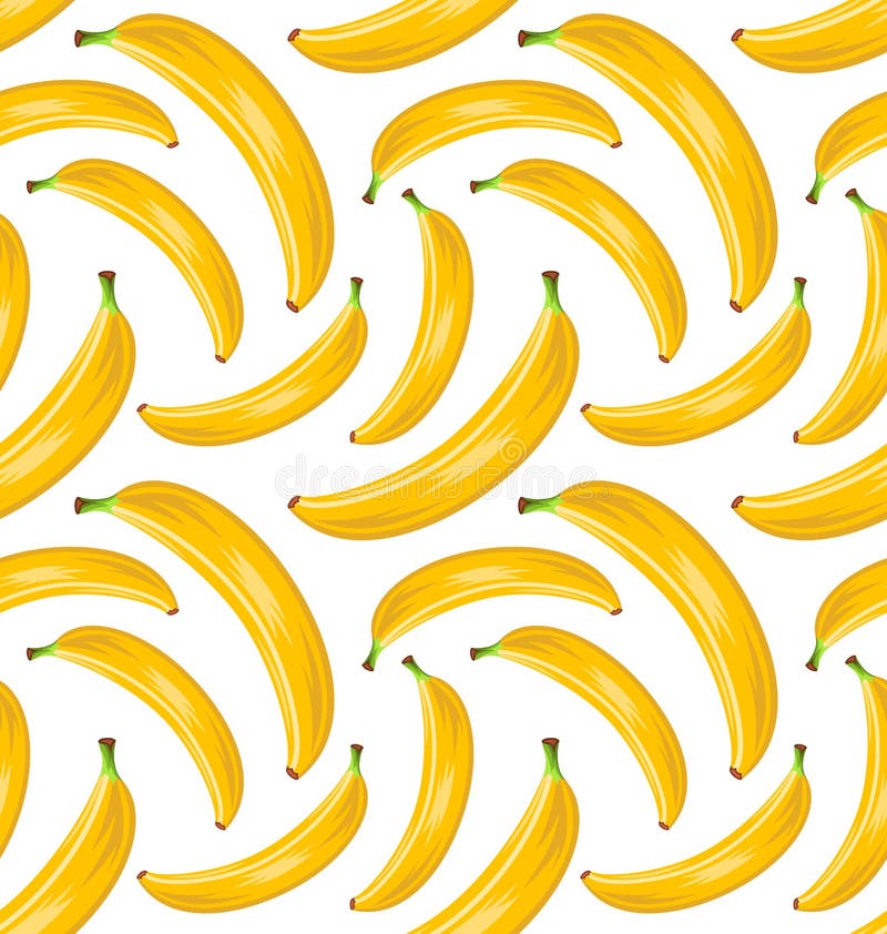 Seamless Stylish Pattern with Ripe Bananas. Fruit Wallpaper Stock ...