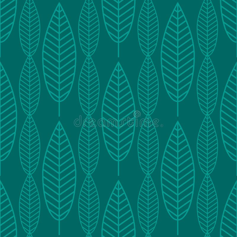 Seamless Stylized Leaf Background. Leaves Geometric Texture. Continuous ...