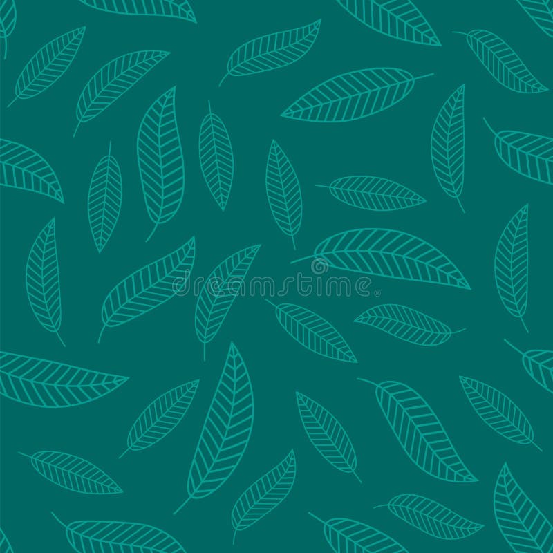 Seamless Stylized Leaf Background. Leaves Geometric Texture. Continuous ...