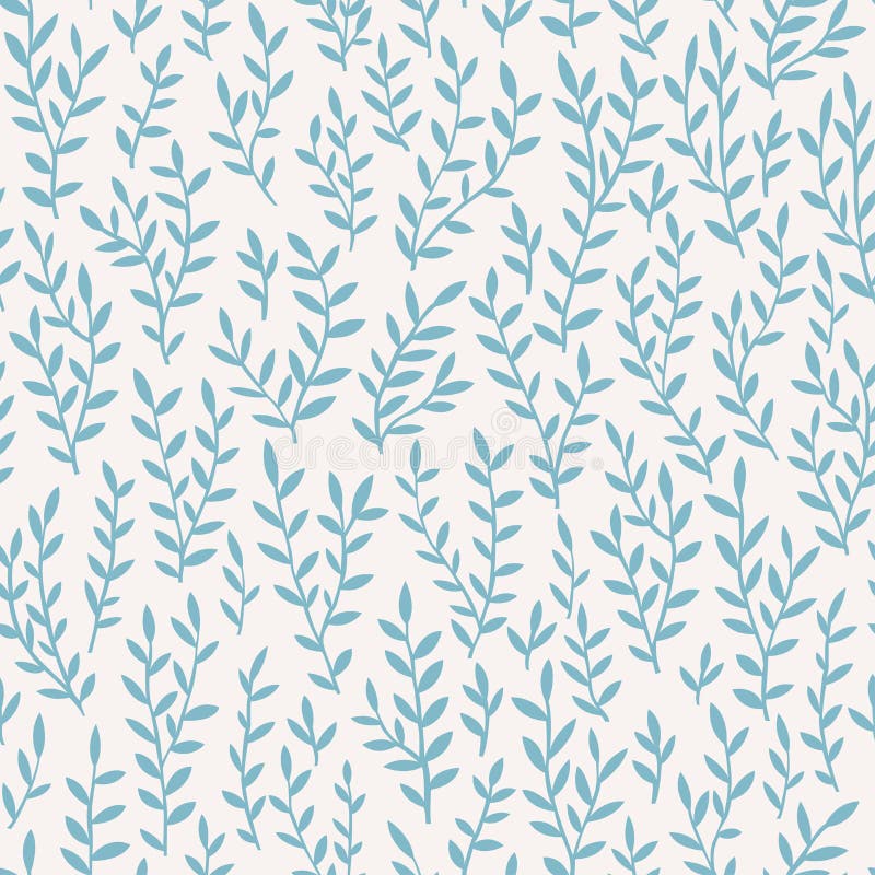 Seamless Stylized Leaf Pattern. Stock Vector - Illustration of branch ...