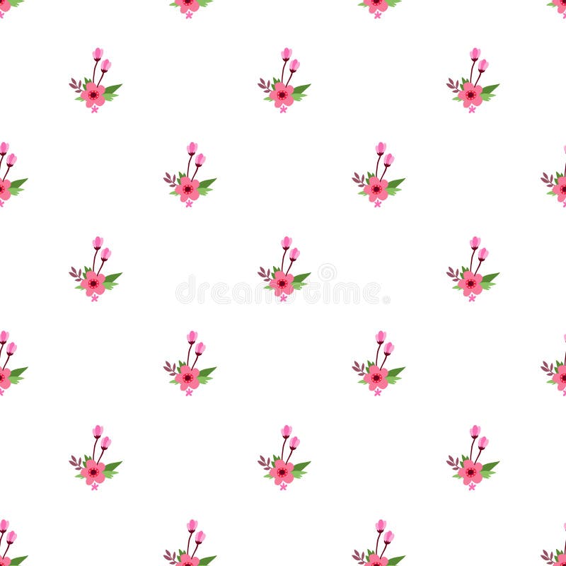 Cute Little Spring Flowers Seamless Vector Pattern Design Stock Vector ...