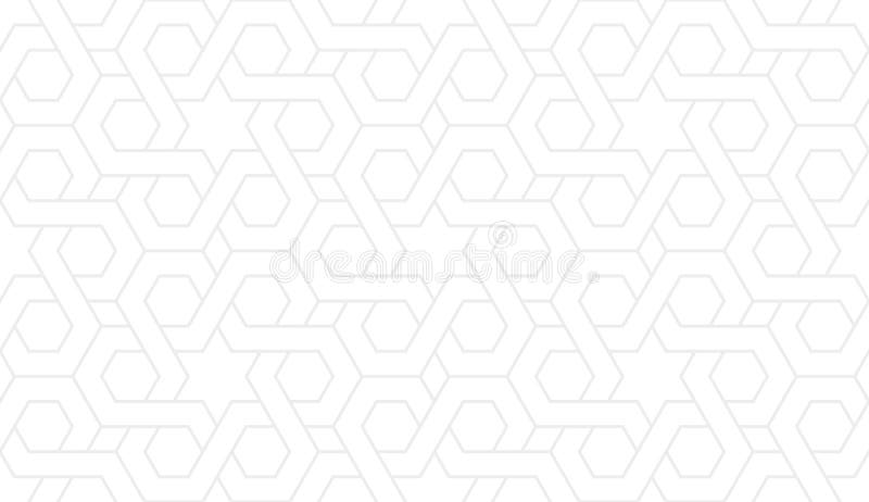Seamless Subtle Gray Hexagonal Arabic Muslim Pattern Vector Stock ...