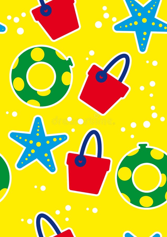 Seamless summer stock illustration. Illustration of summer - 74060671