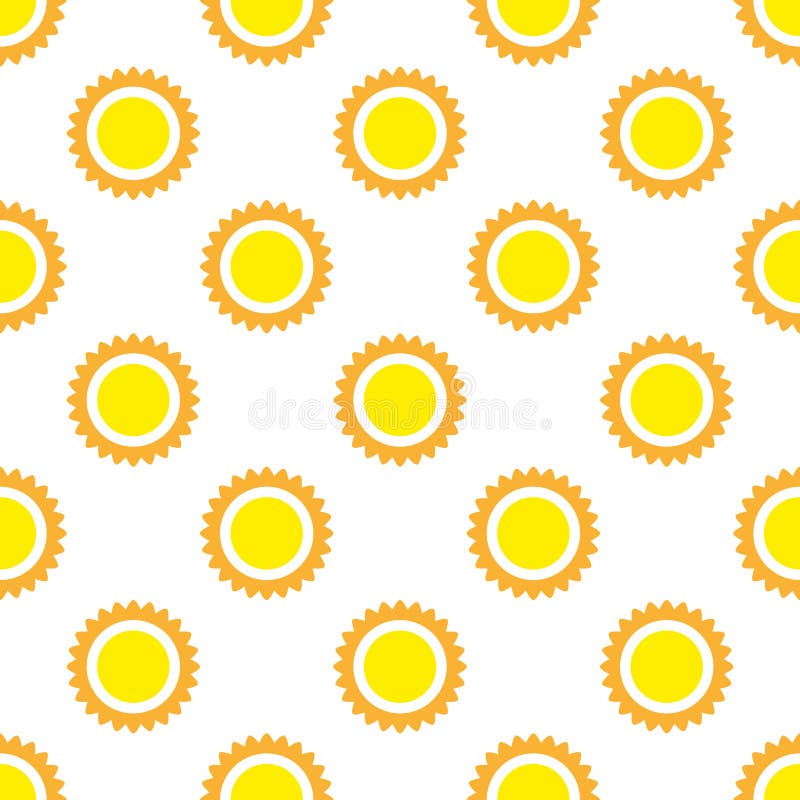 Seamless Sunny Pattern. Vector Illustration Stock Vector - Illustration ...