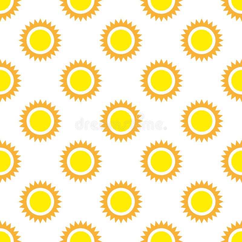Seamless Sunny Pattern. Vector Illustration Stock Vector - Illustration ...