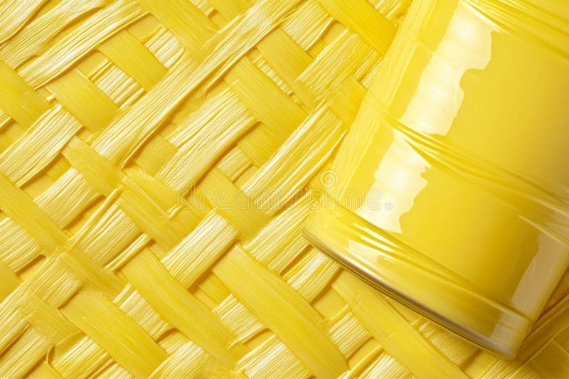 Seamless Sunshine Yellow Woven Straw Texture Intricate Handcrafted ...