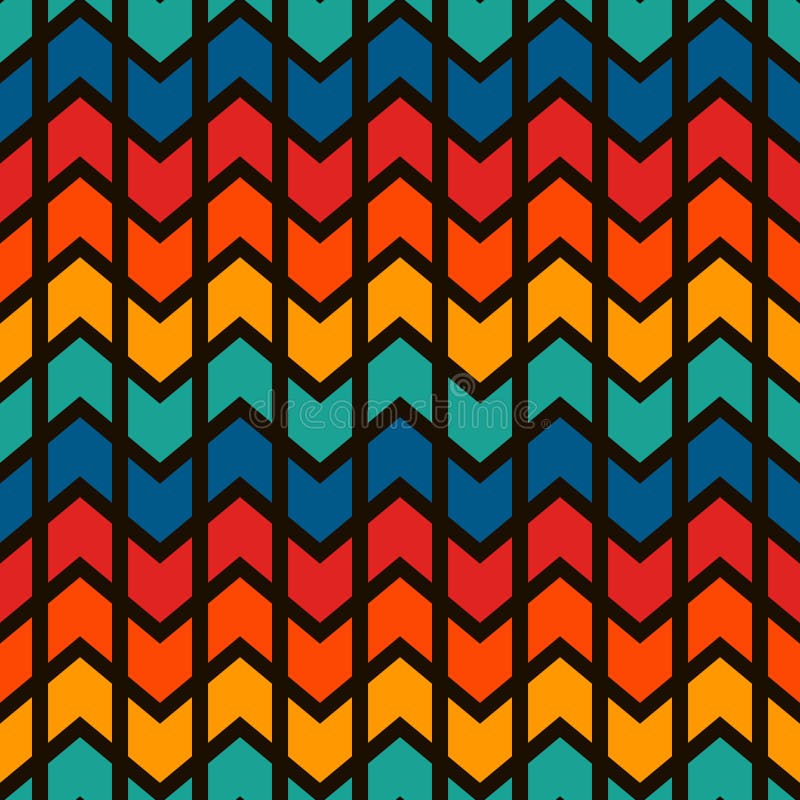 Repeated Chevrons Wallpaper. Asian Traditional Ornament with Scallops ...