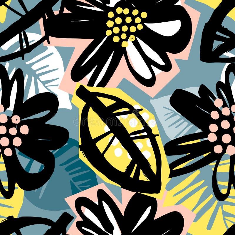 Seamless Surface Pattern Floral Design Stock Illustration ...