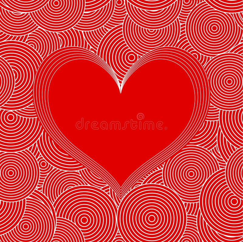Seamless Swirl Pattern with Heart. Vector Stock Vector - Illustration ... Seamless Swirl Pattern with Heart. Vector Stock Vector - Illustration ...