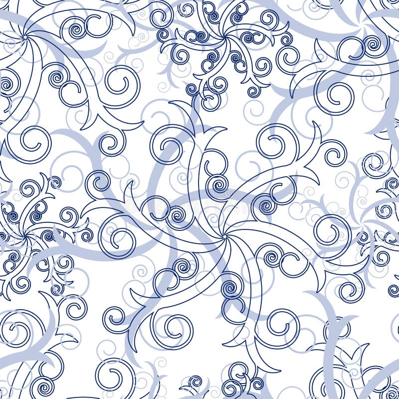 Seamless swirl pattern stock vector. Illustration of chaotic - 43411038