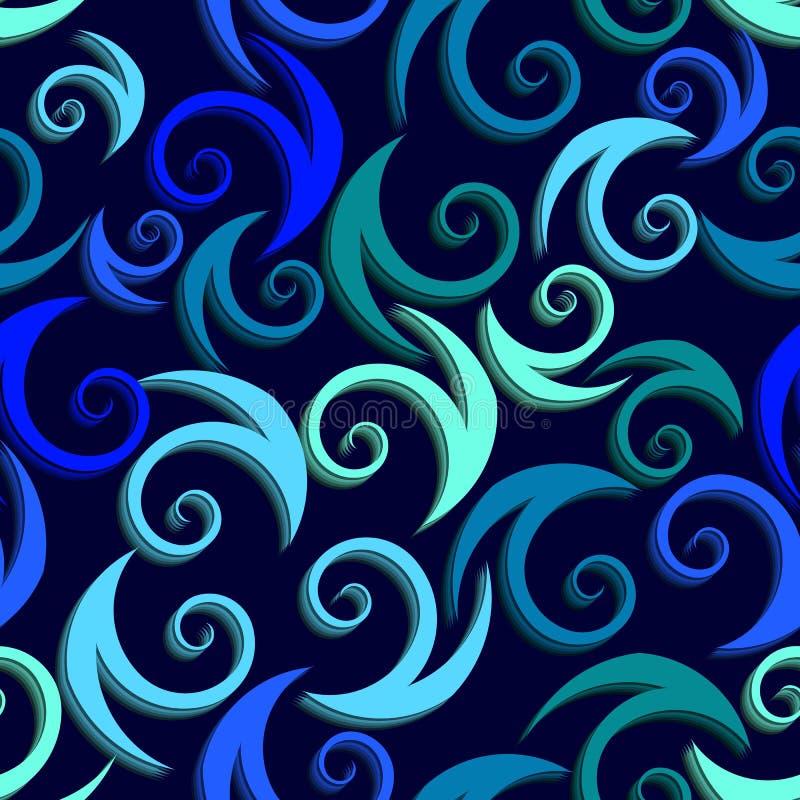 Seamless swirl pattern stock vector. Illustration of drawing - 43411049
