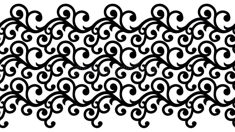 Seamless Swirly Vines Background Stock Illustration - Illustration of ...