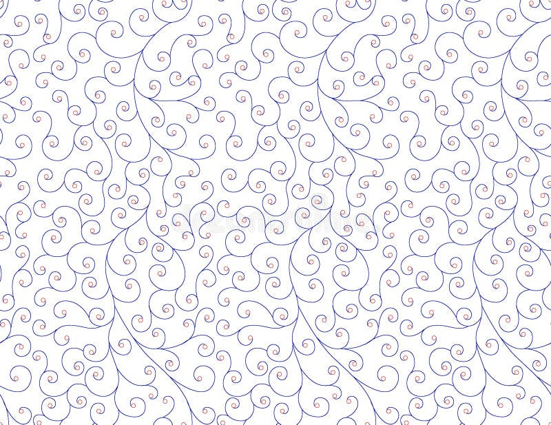 Seamless Swirly Vines Background Stock Illustration - Illustration of ...
