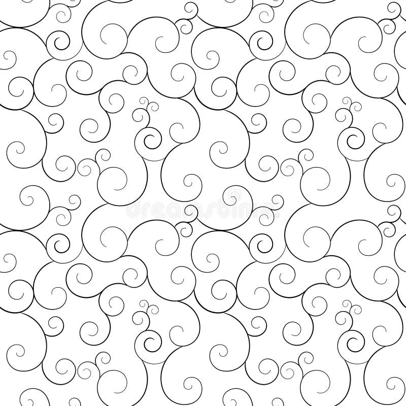 Seamless Swirly Patterns Vector Background Stock Vector Image 35872063