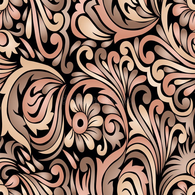 Seamless swirly pattern stock vector. Illustration of fabric - 29354702