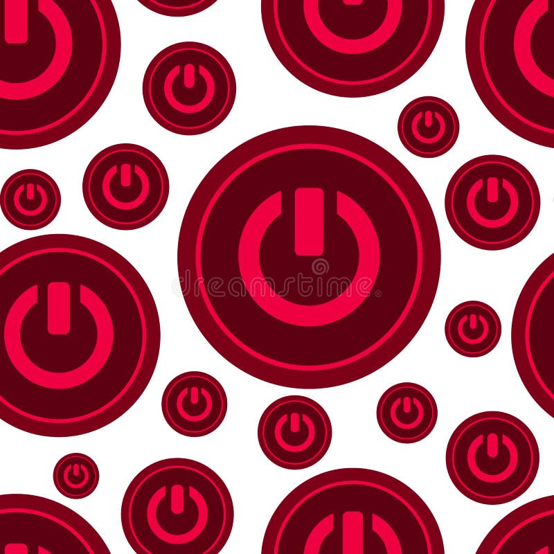 Seamless Symbols of Switching Off Stock Vector - Illustration of ...