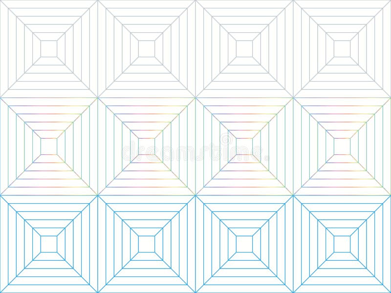 Seamless Symmetrical Pattern of Squares in 3 Different Colours. Stock ...